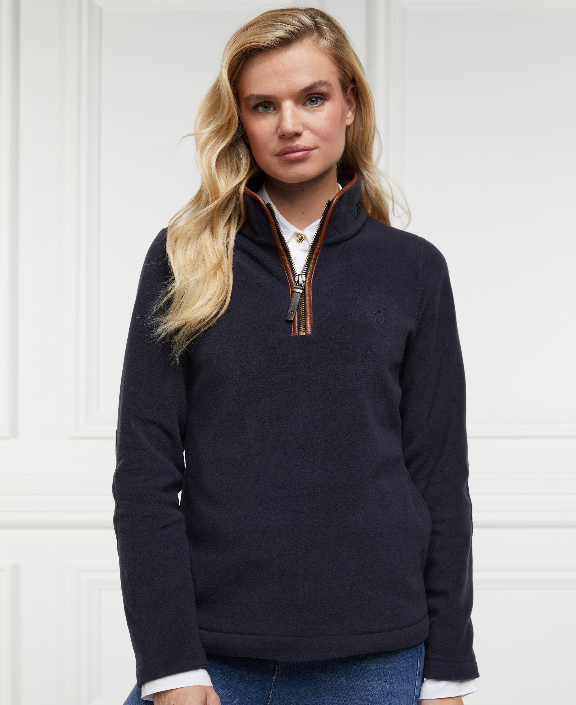 Landmark | Holland Cooper Country Fleece Half Zip in Ink Navy