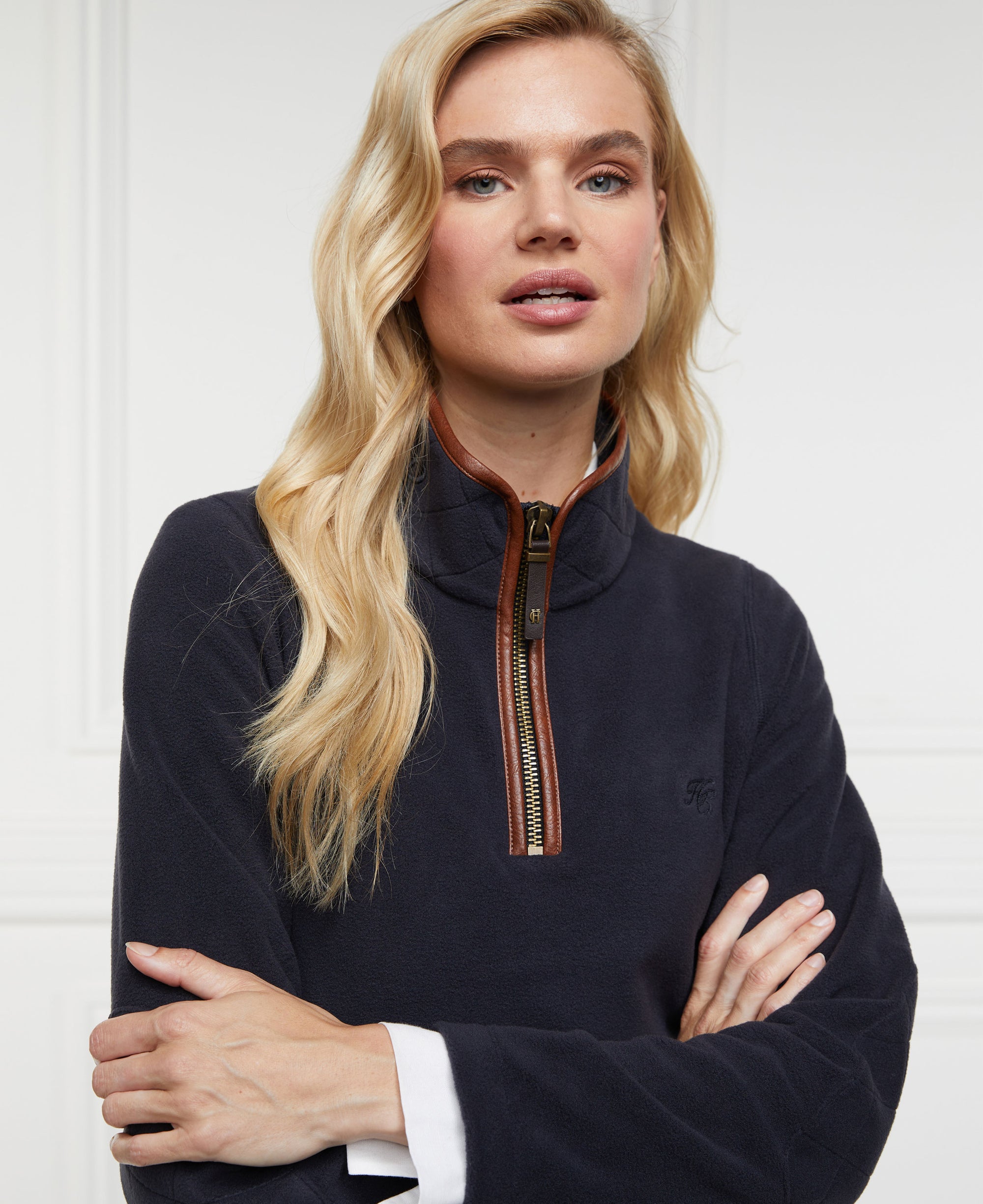 Landmark | Holland Cooper Country Fleece Half Zip in Ink Navy