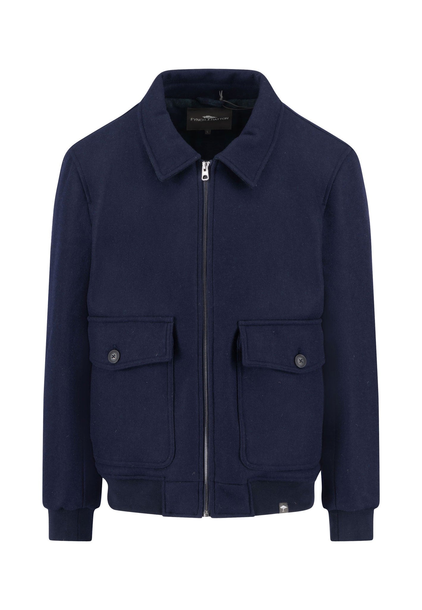 Landmark | Fynch Hatton Bomber Jacket in Dark Navy