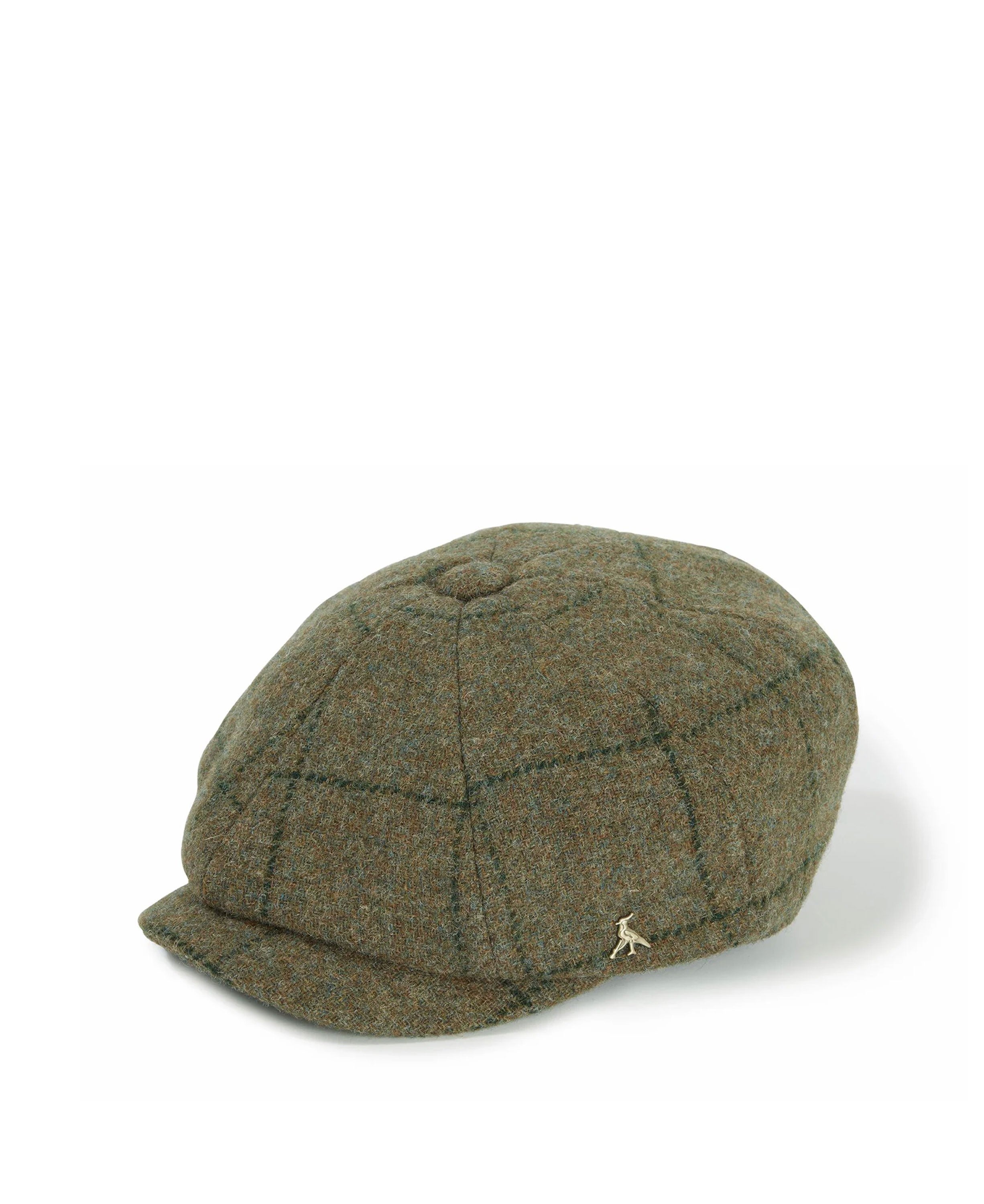 Landmark | Hicks And Brown Felsham Tweed Baker Boy Cap in Green