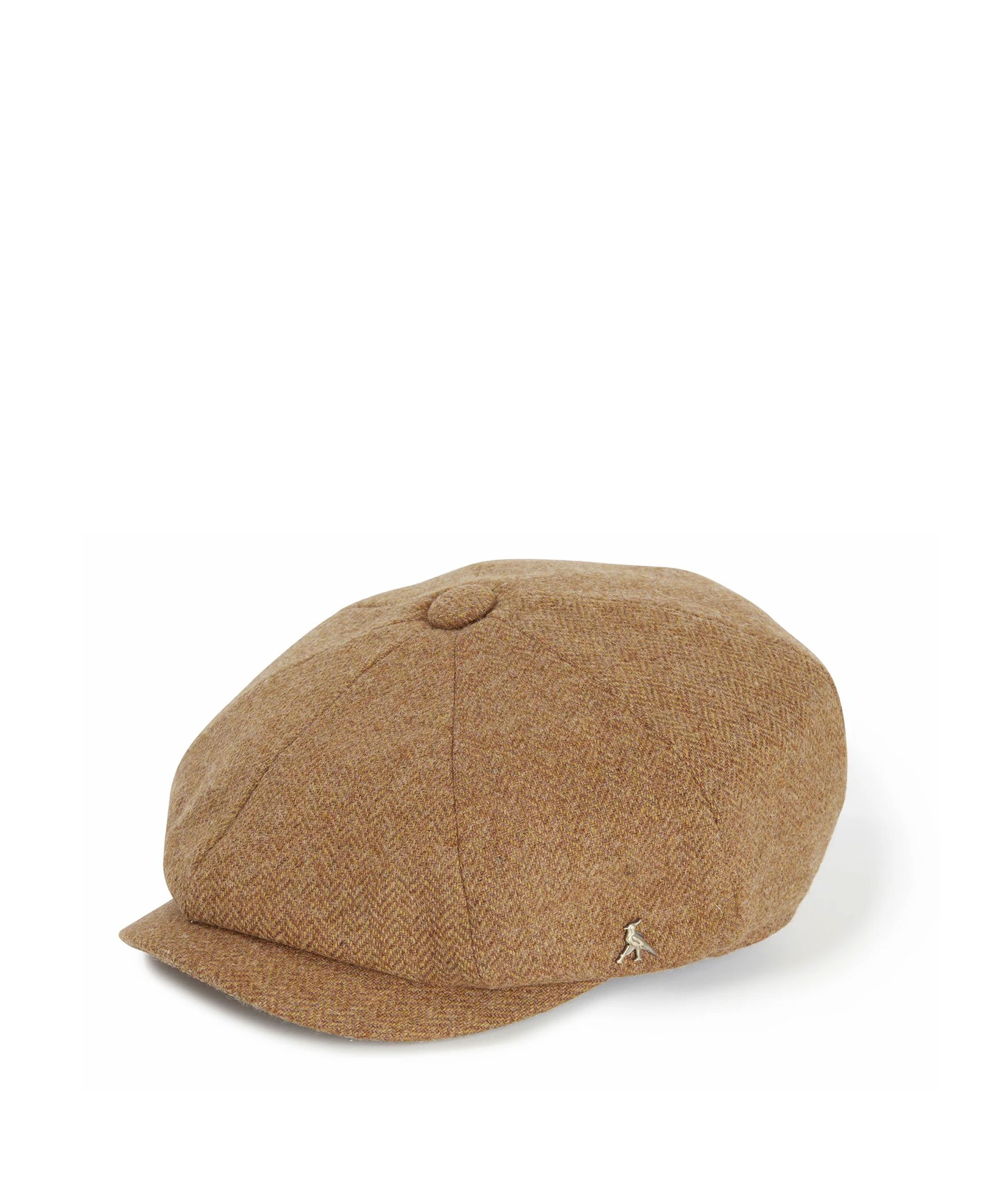 Landmark | Hicks And Brown Felsham Tweed Baker Boy Cap in Russet
