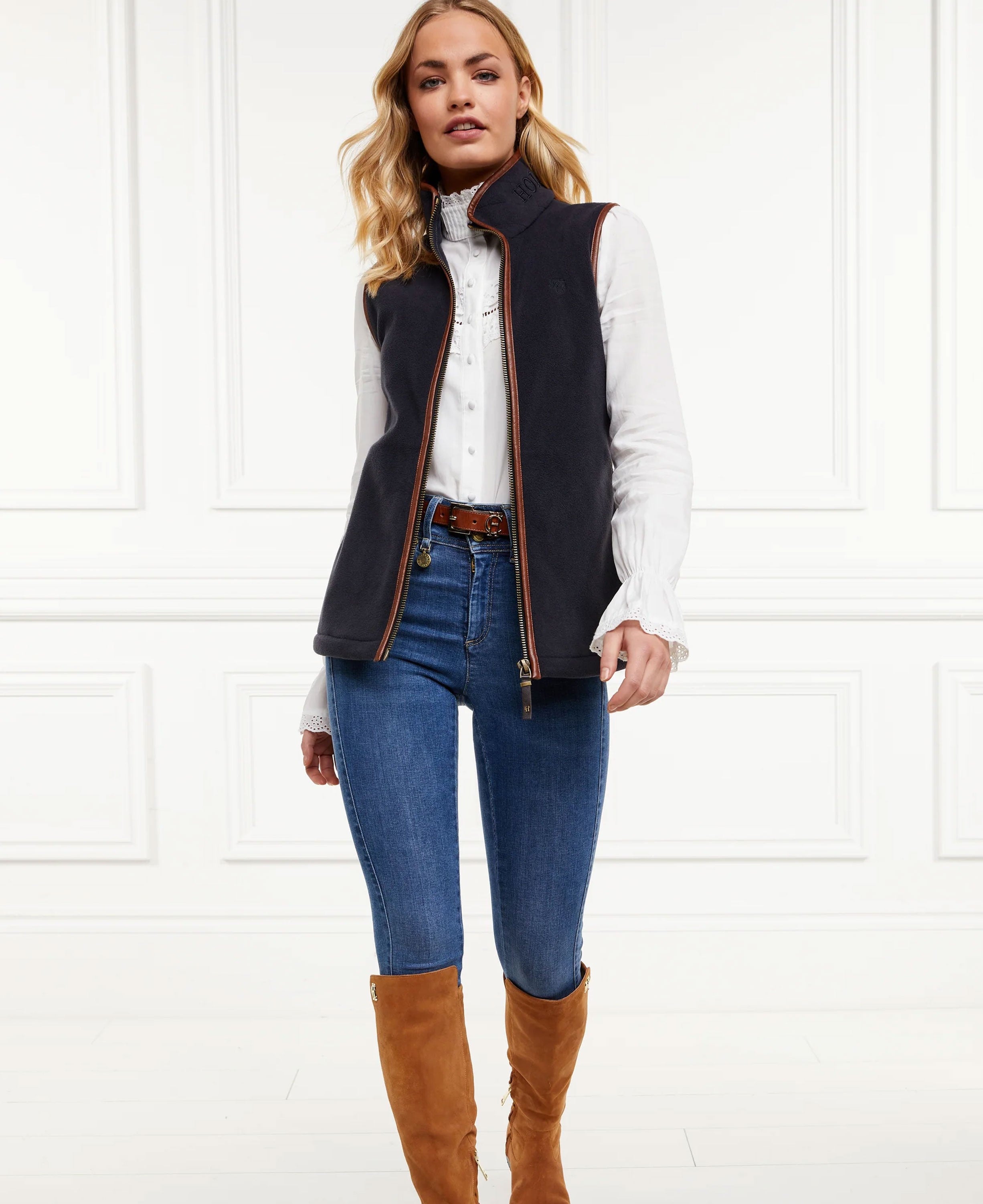 Landmark | Holland Cooper Country Fleece Gilet in Ink Navy