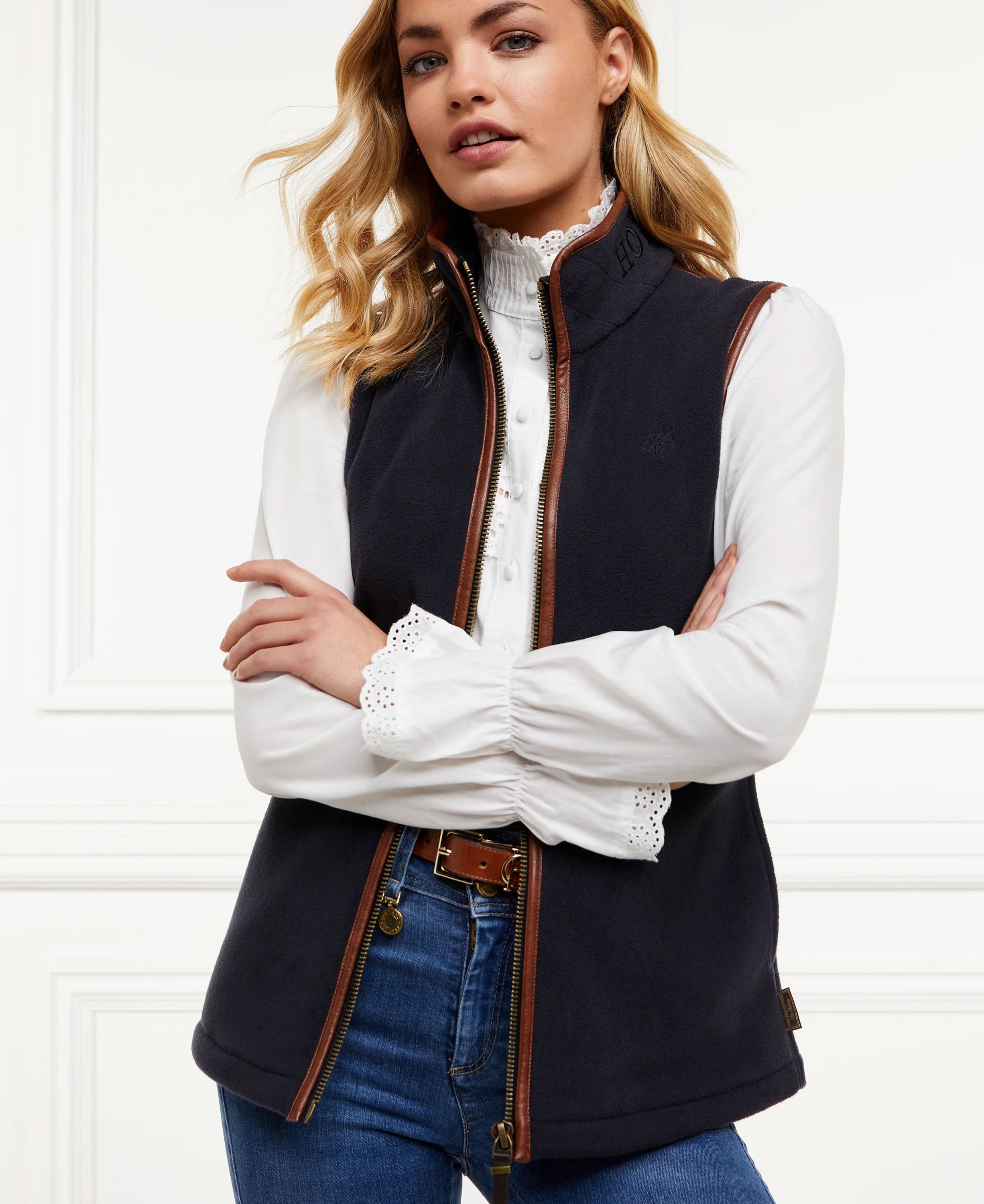 Landmark | Holland Cooper Country Fleece Gilet in Ink Navy