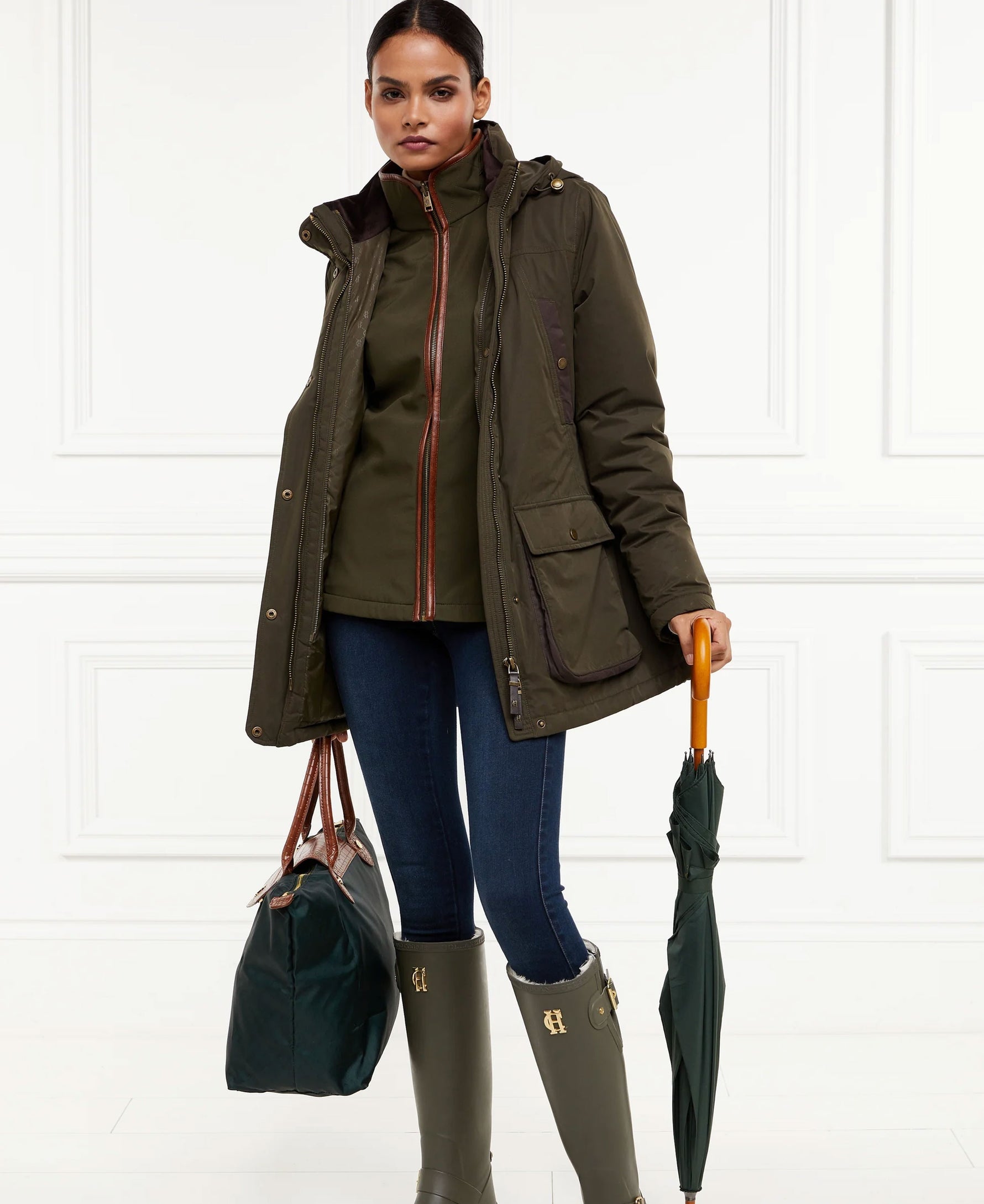 Landmark | Holland Cooper Stamford Country Coat in Khaki