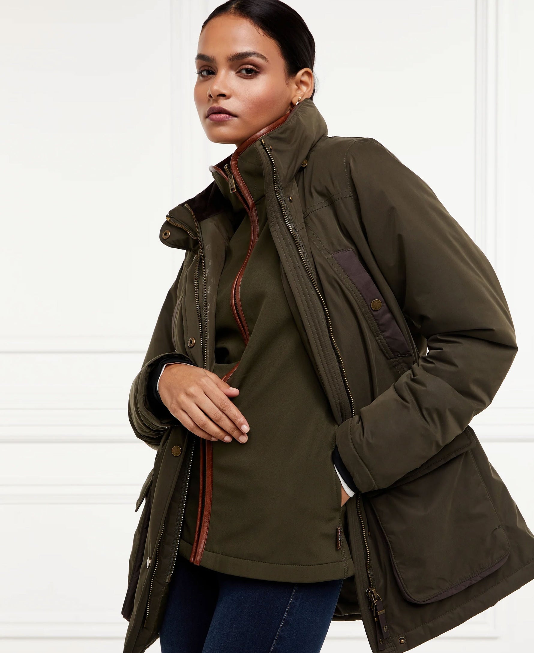 Landmark | Holland Cooper Stamford Country Coat in Khaki