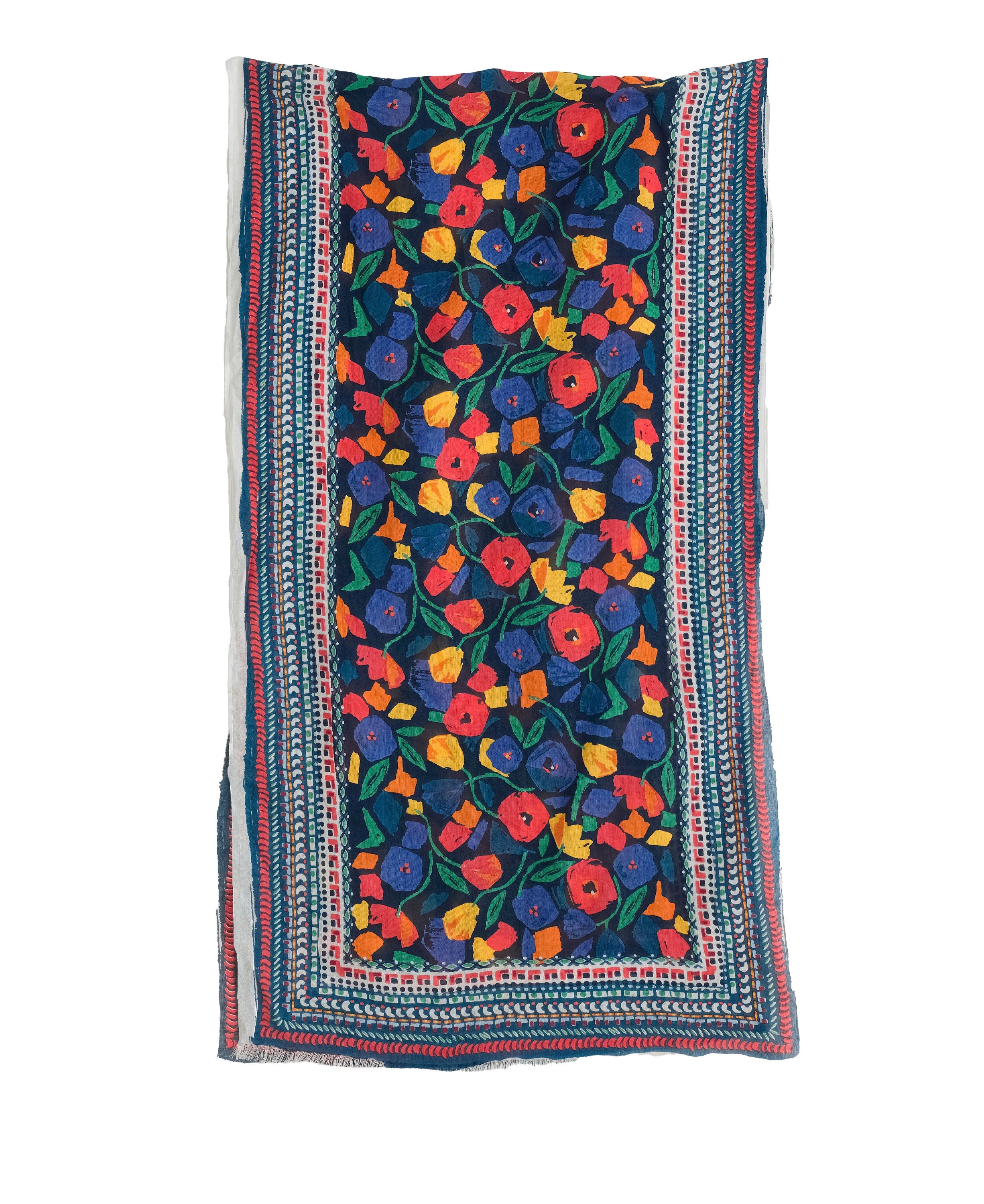 Landmark | Seasalt May Garland Printed Scarf in Zennor Blooms Border Mix