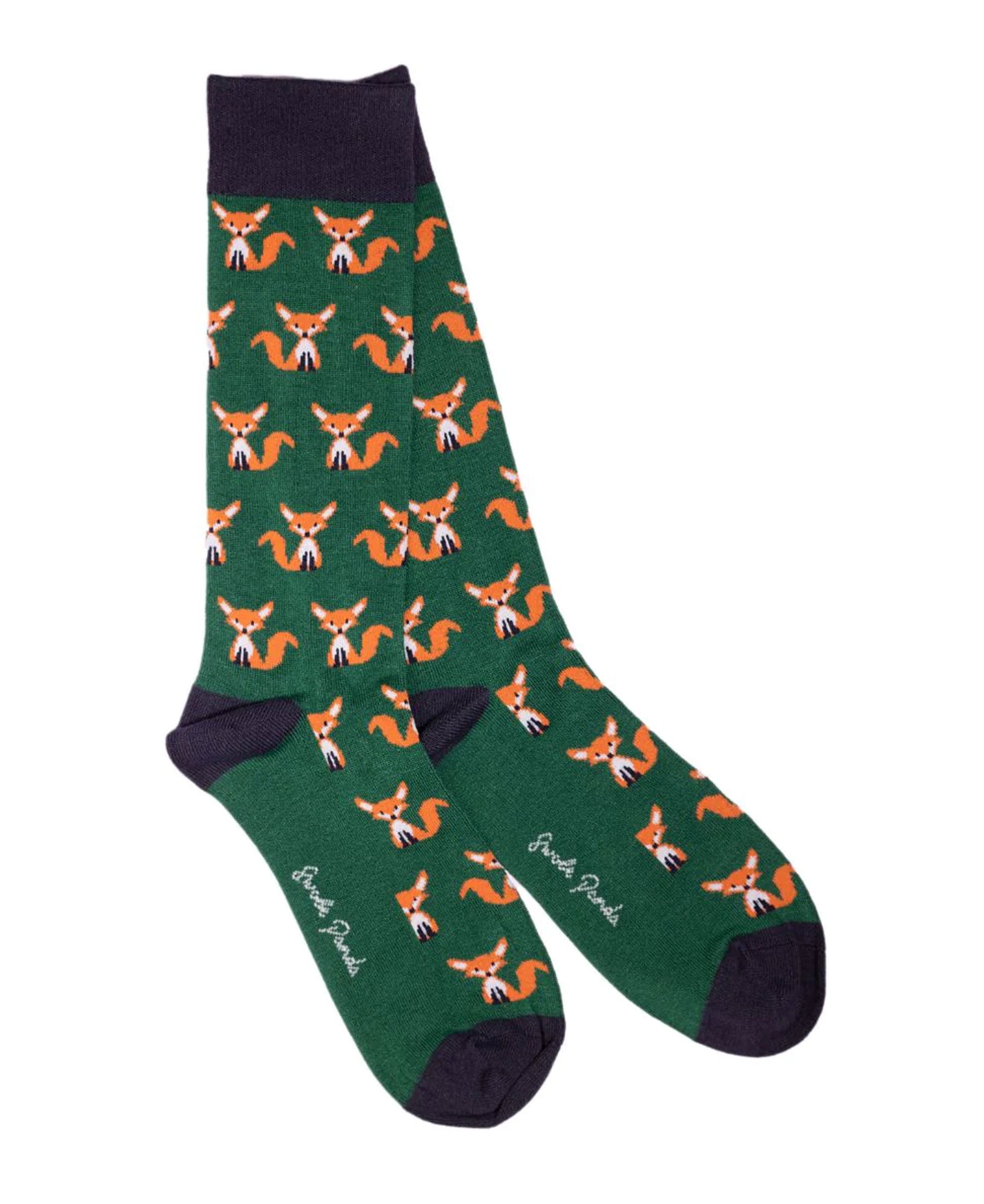 Landmark | Swole Panda Patterned Socks in Mr Fox