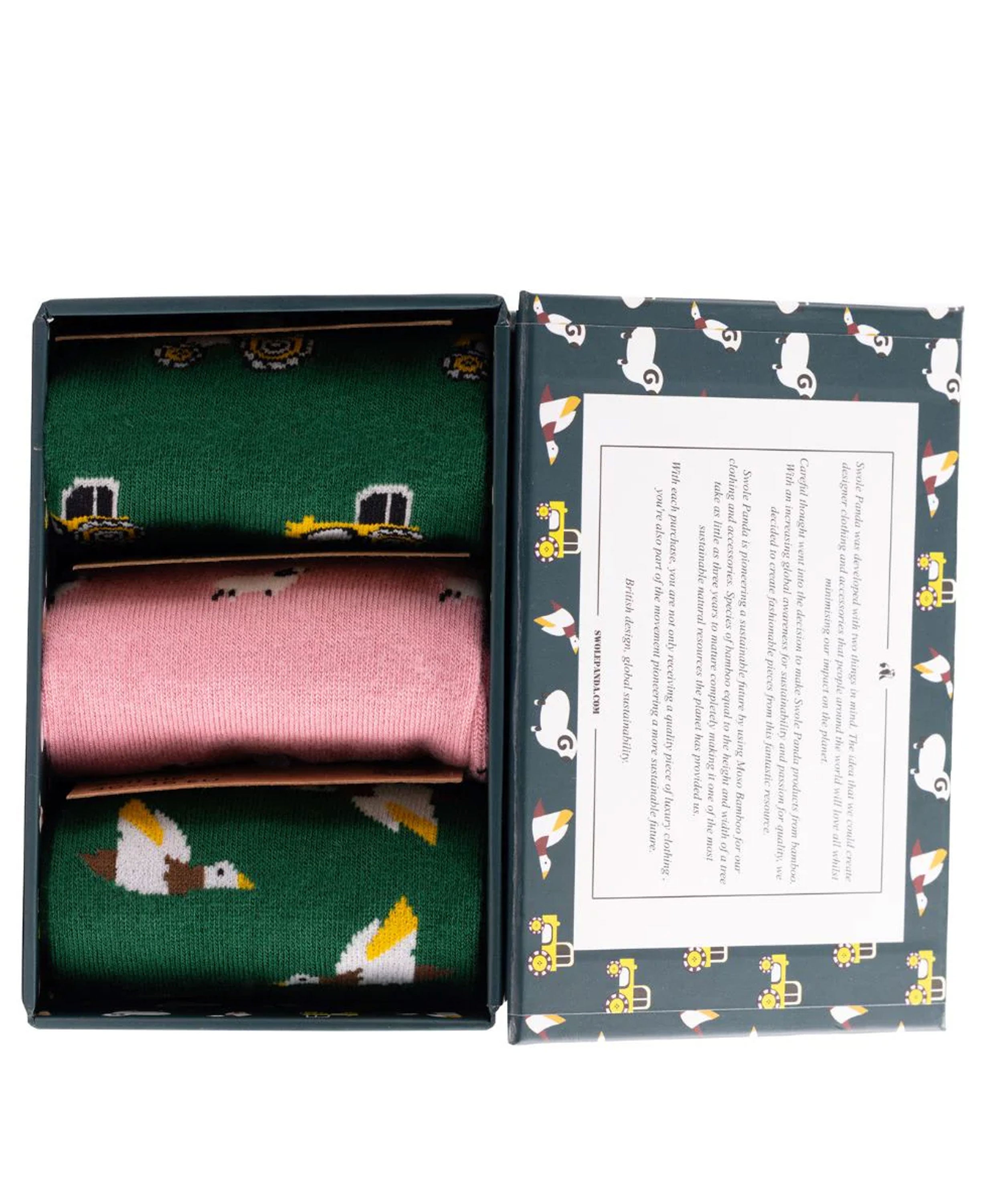 Landmark | Swole Panda Bamboo Socks in Farm Gift Set