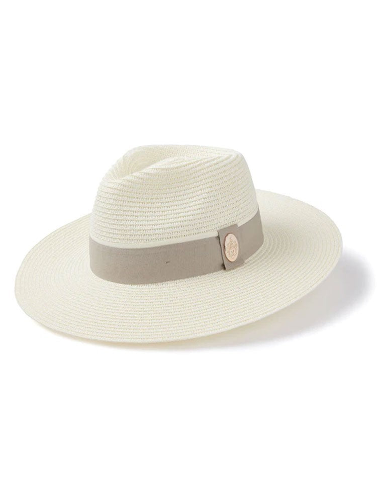 Landmark | Hicks And Brown Hemley Fedora in Cream/Pebble